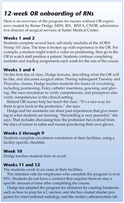 12-week program prepares new nurses for the OR - OR Manager