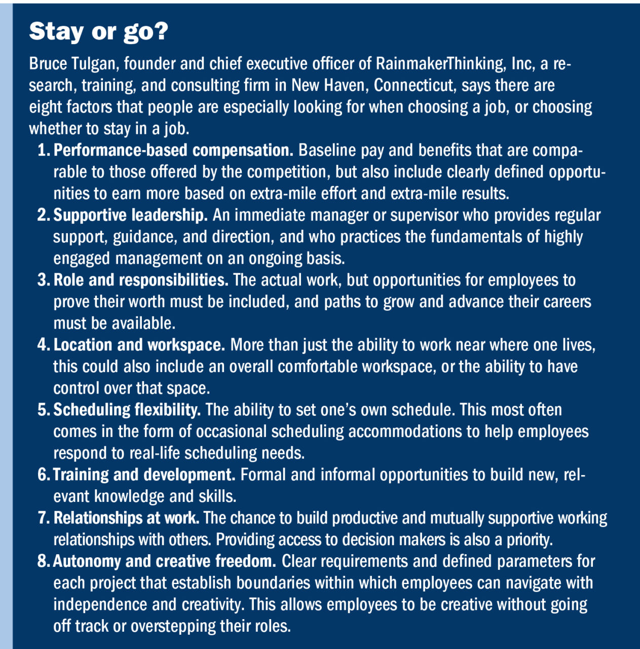 Supportive leaders boost staying power of nursing staff-Part 1 - OR Manager